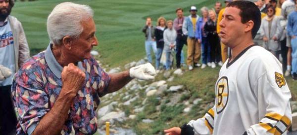 Adam Sandler and Bob Barker Stage Happy Gilmore Reunion Fight