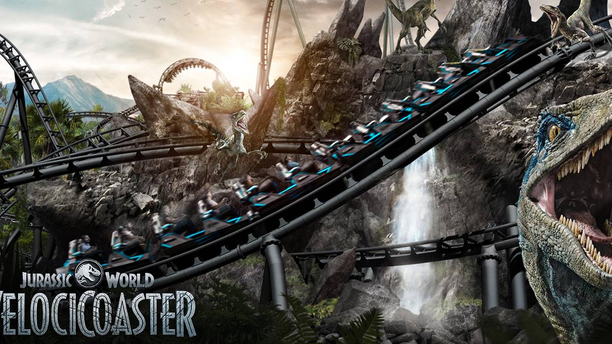 Jurassic World VelociCoaster Ride Vehicles Revealed in Teaser Video