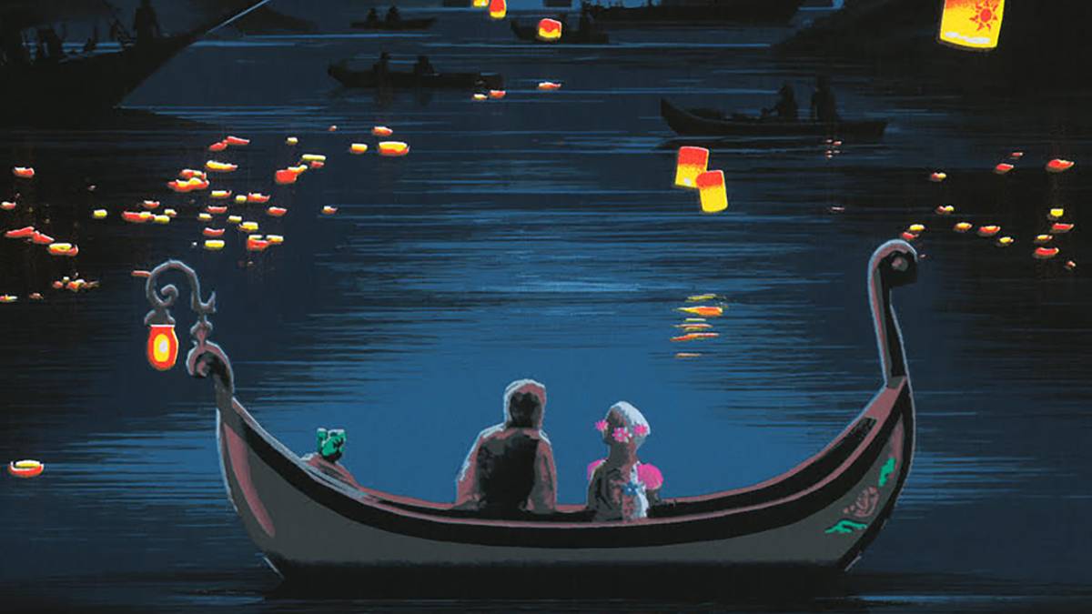 Tangled Poster by JC Richard Reveals a Lantern-Filled Castle Print