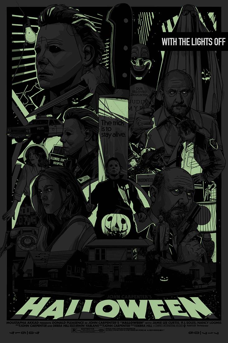 Halloween Gets Glow in the Dark Poster by Tyler Stout and Grey Matter Art