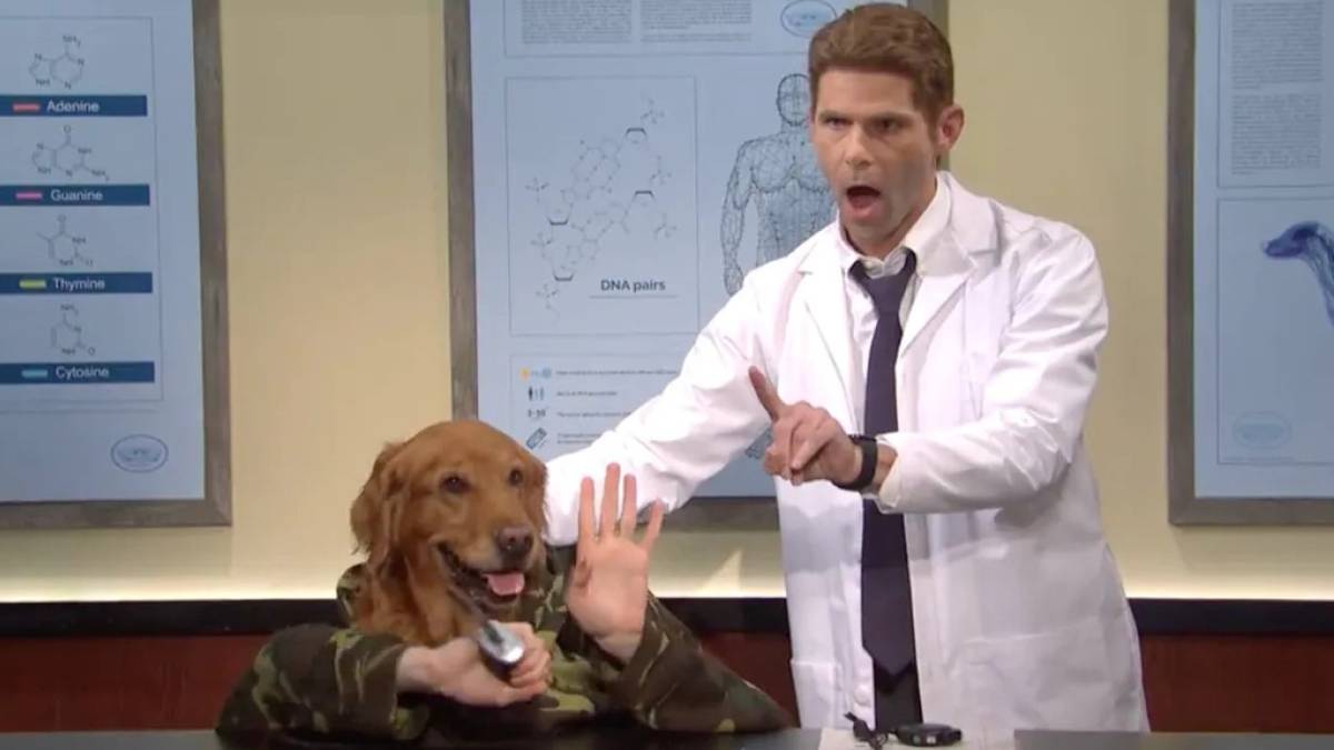 SNL: Dog Head Man Sketch Has Cast Struggling Not to Laugh