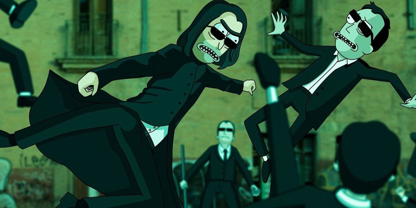 Rick and Morty, Matrix Resurrections Collide in Crossover Image