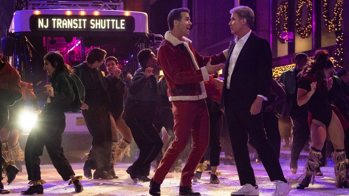 Spirited Images Reveal Ryan Reynolds, Will Ferrell's Christmas Musical