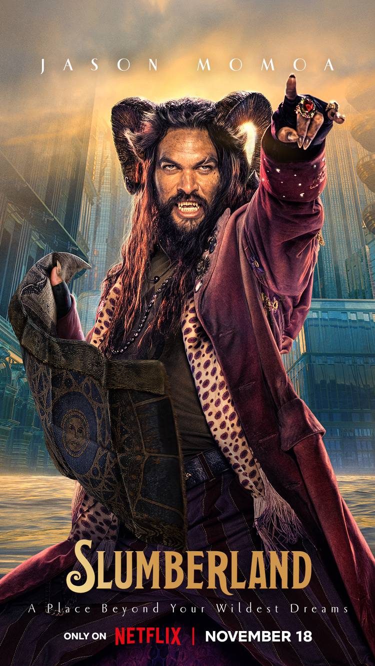 Slumberland Character Posters Show Jason Momoa, Marlow Barkley, and More