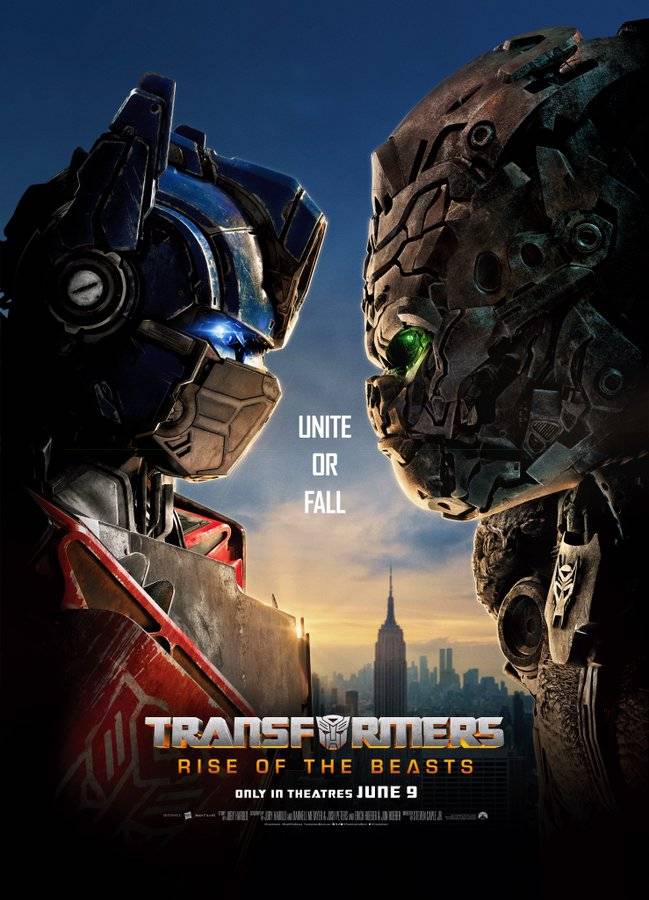 Optimus Prime and Optimus Primal Face Off in 'Rise of the Beasts' Poster