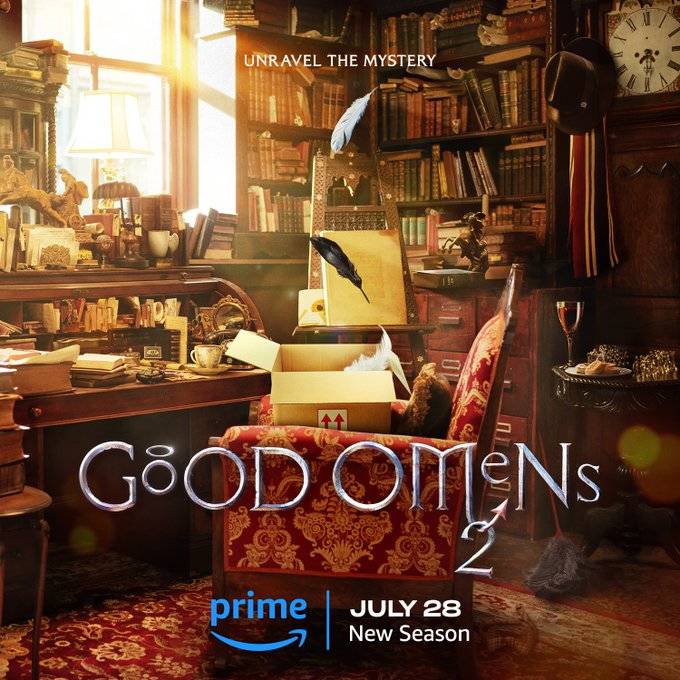 New 'Good Omens' Season 2 Poster Peeks Into Aziraphale's Bookshop