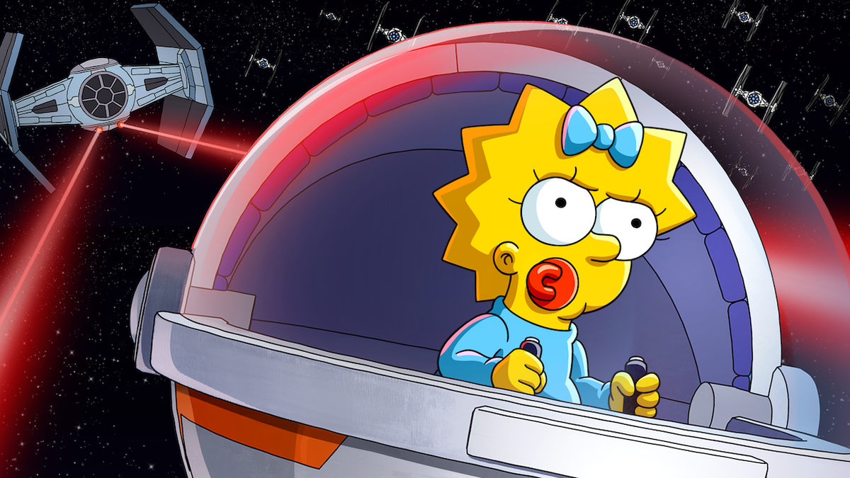 'Rogue Not Quite One' Poster: Maggie Simpson in a Star Wars Adventure