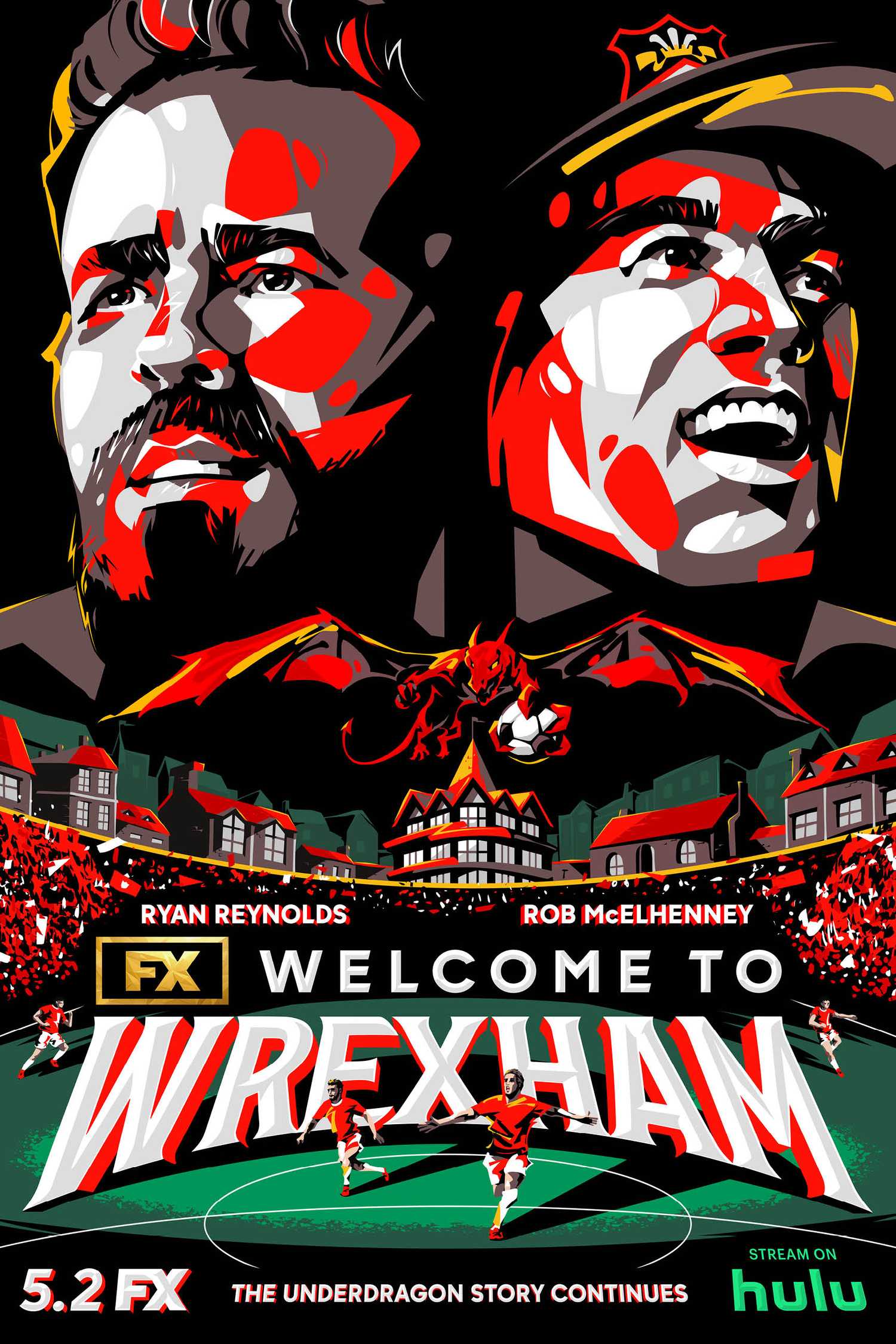 'Welcome to Wrexham' Season 3 Poster — Ryan Reynolds Towers Over the Pitch