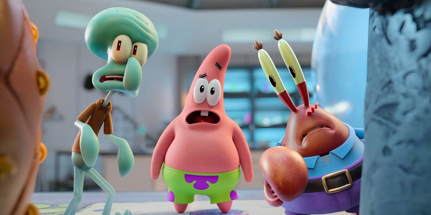 spongebob sandy cheeks and patrick