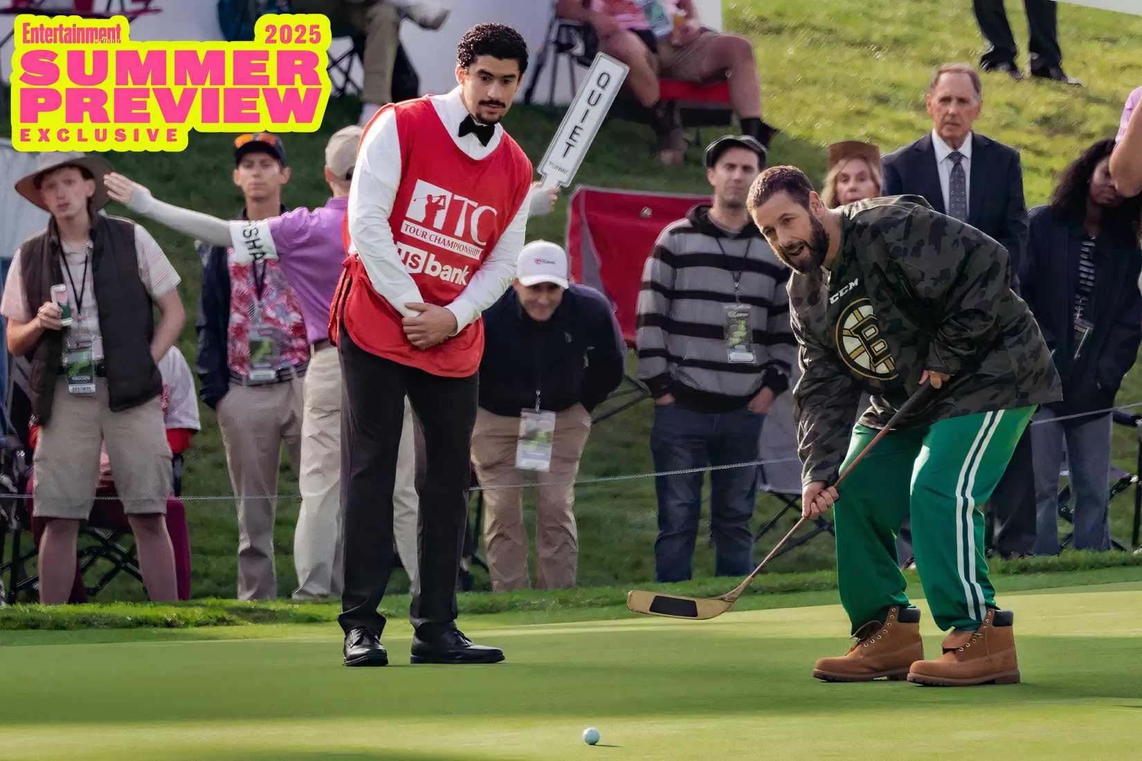 Adam Sandler and Bad Bunny Hit the Green in New 'Happy Gilmore 2' Image
