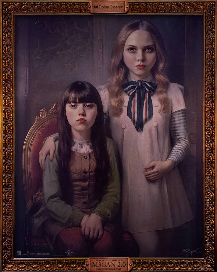 M3GAN and Cady Are a Spooky Family in New Dolby Cinema ‘M3GAN 2.0’ Poster