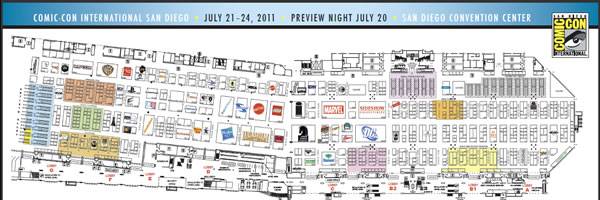 Exhibitors Hall Floor Map for 2011 San Diego Comic-Con