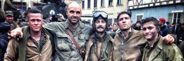 FURY Images. FURY Stars Brad Pitt, Shia LaBeouf, Logan Lerman, and Jon ...