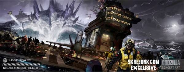GODZILLA Comic-Con Poster and Concept Art. GODZILLA Stars Aaron Taylor ...