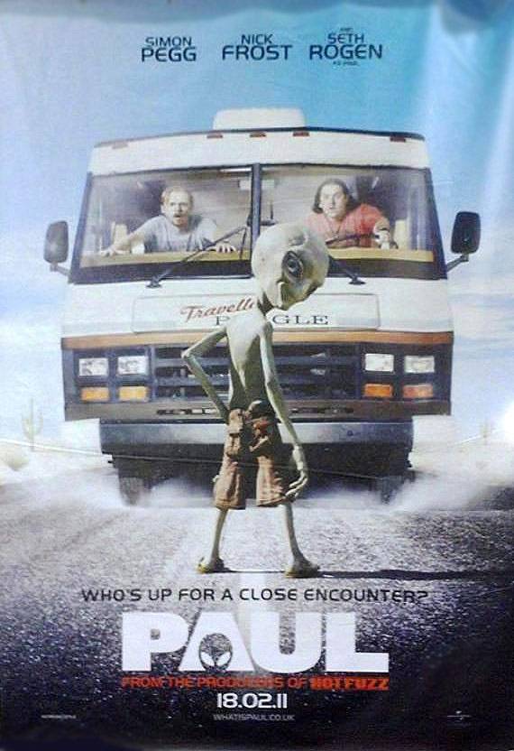 PAUL Movie Poster Starring Simon Pegg and Nick Frost