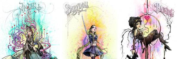 Beautiful Character Drawings by Alex Pardee for Zack Snyder's SUCKER PUNCH