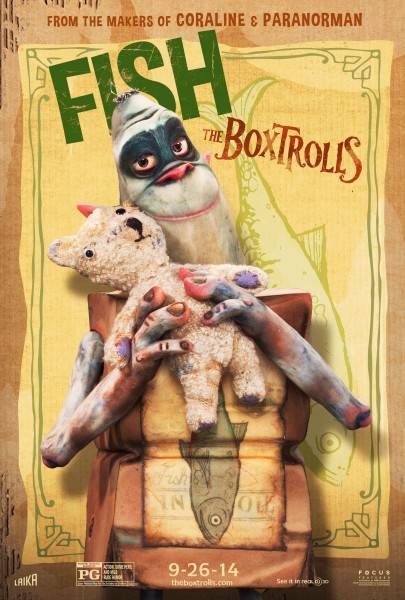 The Boxtrolls Character Posters: Meet Fish, Shoe, Sparky and Oilcan