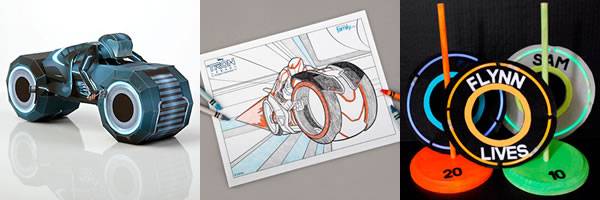 Disney Offers TRON: LEGACY Papercraft, Coloring Pages, Games, and Other ...